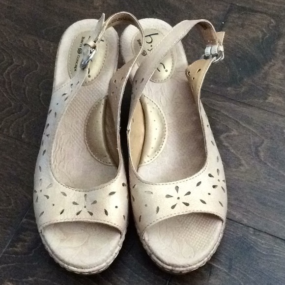 boc | Shoes | Born Boc Andaya Concept Cutout Wedge Slingback Gold 7 ...